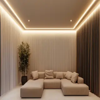 Contemporary Single Layer False Ceiling Design with PVC Panels and Cove ...